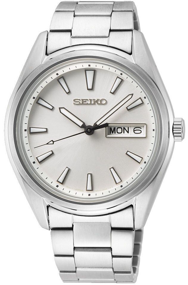 Seiko 36mm Classic SUR345P1 - RIP - Silver vit quartz herrklocka